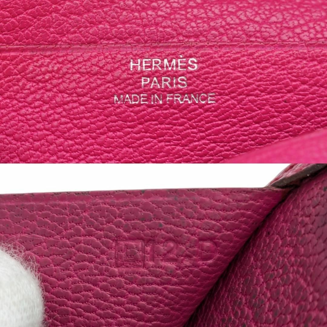 HERMES - HERMES 美品 ベアン シェーブル バイカラー 長財布 □L HERMES - HERMES 美品 ベアン シェーブル バイカラー 長財布 □L