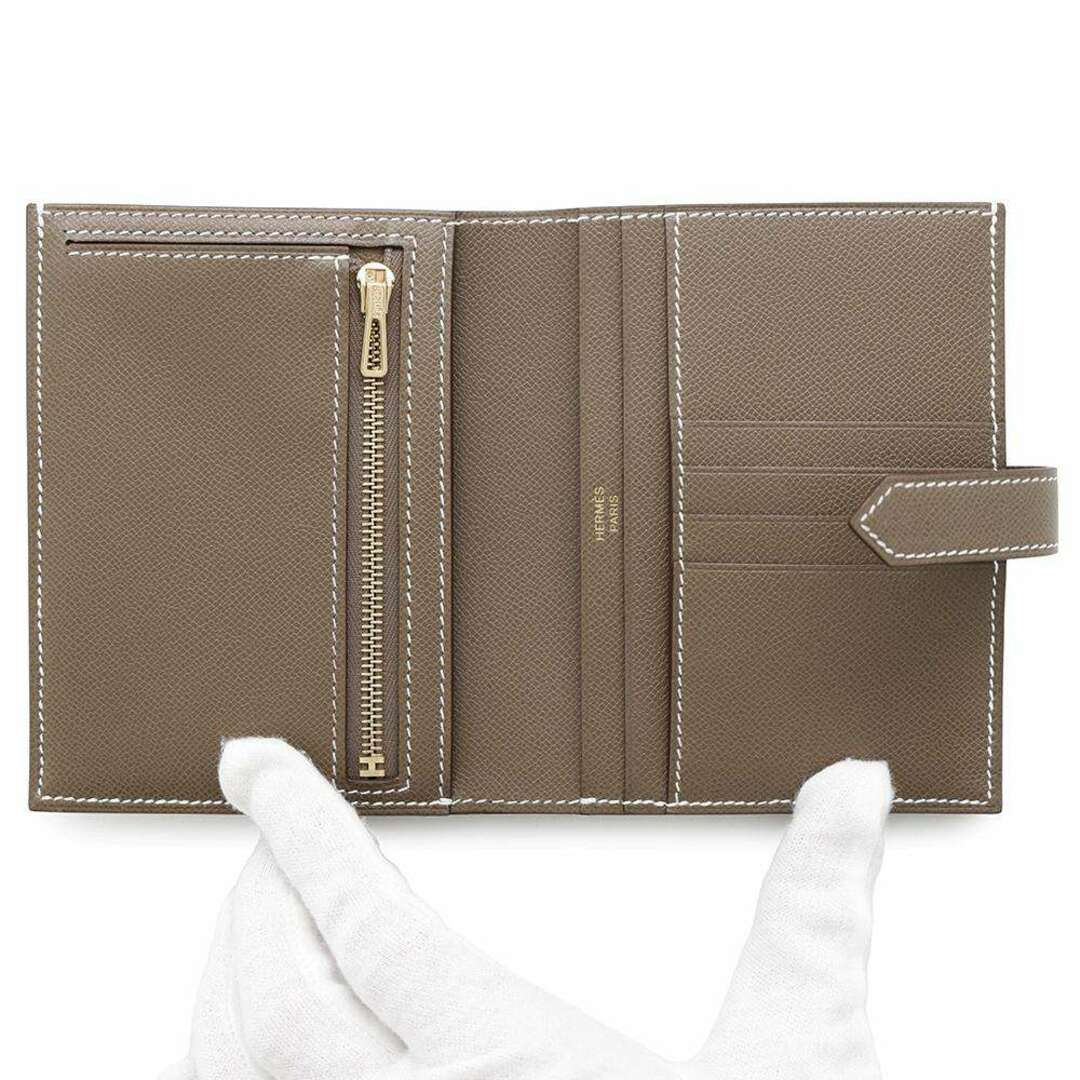 HERMES - エルメス 二つ折り財布 ベアンコンパクト エトゥープ HERMES - エルメス 二つ折り財布 ベアンコンパクト エトゥープ