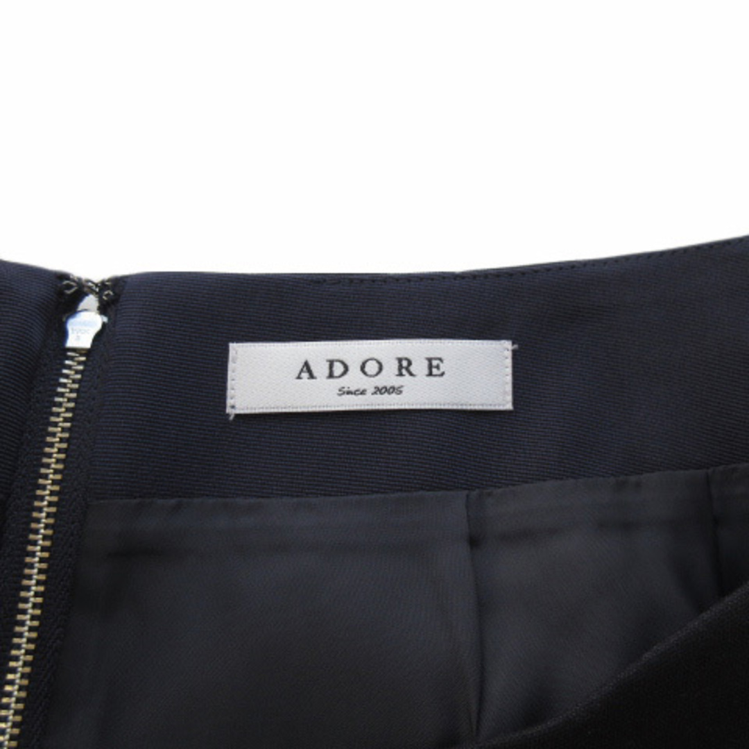 ADORE - アドーア ADORE スカート タイト タック リネン 38 紺 ADORE - アドーア ADORE スカート タイト タック リネン 38 紺