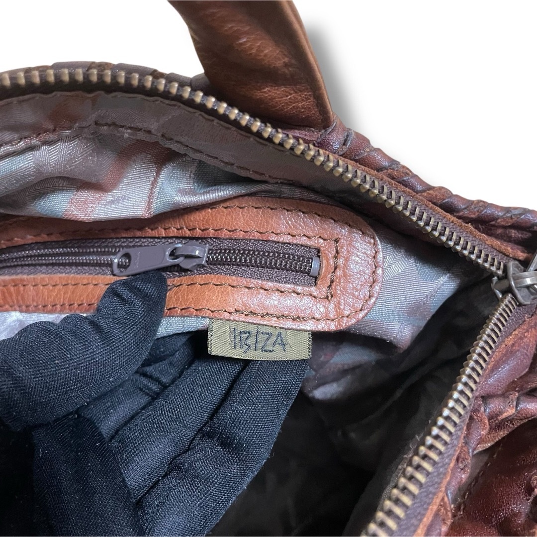 IBIZA - 美品 イビサ ハンドバッグ 花柄 パッチワーク オール IBIZA - 美品 イビサ ハンドバッグ 花柄 パッチワーク オール