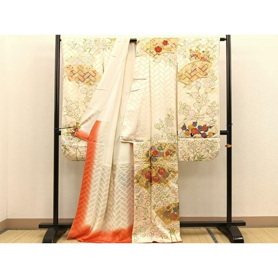 平和屋着物□豪華振袖 駒刺繍 地紙菊梅文 金彩 正絹 逸品 平和屋着物□豪華振袖 駒刺繍 地紙菊梅文 金彩 正絹 逸品