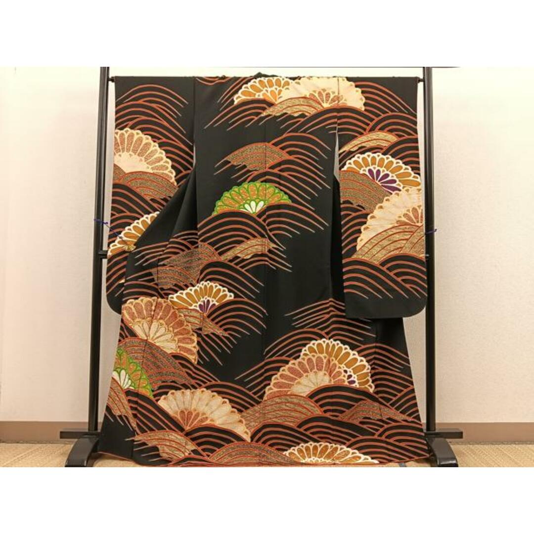 平和屋着物□豪華振袖 駒刺繍 菊青海波 金彩 正絹 逸品 平和屋着物□豪華振袖 駒刺繍 菊青海波 金彩 正絹 逸品