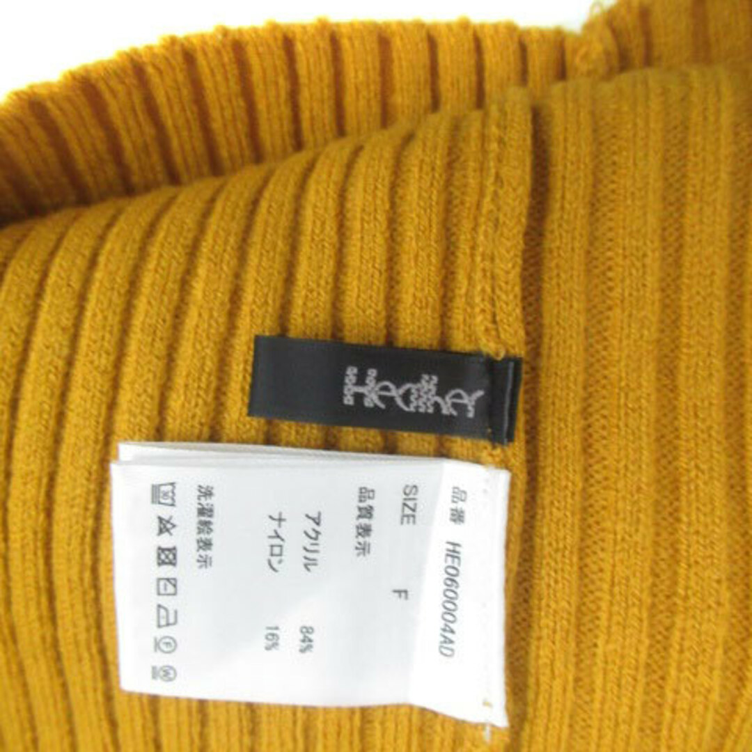 heather - ヘザー リブニット セーター 長袖 フレアスリーブ F heather - ヘザー リブニット セーター 長袖 フレアスリーブ F