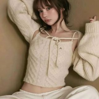 andmary Heart cable knit set アンドマリーの通販 by ⭐︎|ラクマ andmary Heart cable knit set アンドマリーの通販 by ⭐︎|ラクマ