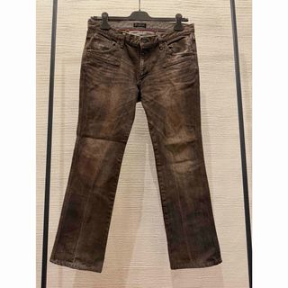 MORGAN HOMME - 00s japanese label coated denim デニム Y2Kの MORGAN HOMME - 00s japanese label coated denim デニム Y2Kの