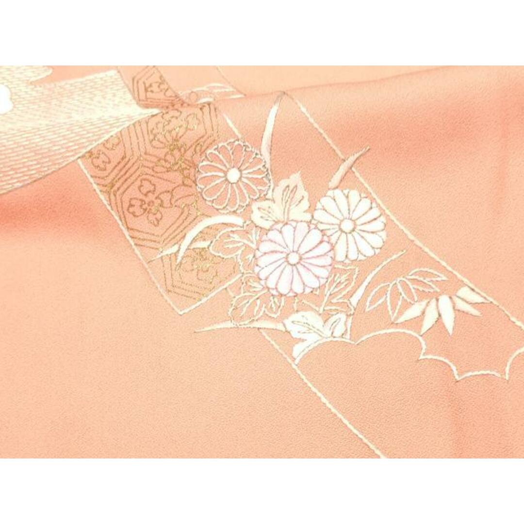 平和屋着物□訪問着 刺繍 飛鶴草花文 暈し染め 金彩 正絹 逸品 平和屋着物□訪問着 刺繍 飛鶴草花文 暈し染め 金彩 正絹 逸品