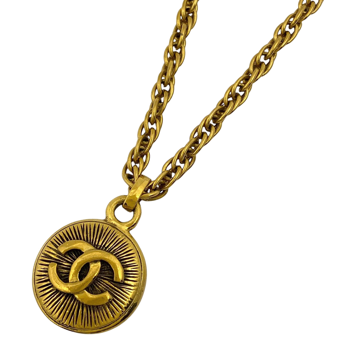 CHANEL - シャネル ココマーク チェーン ネックレス GP 【中古 CHANEL - シャネル ココマーク チェーン ネックレス GP 【中古