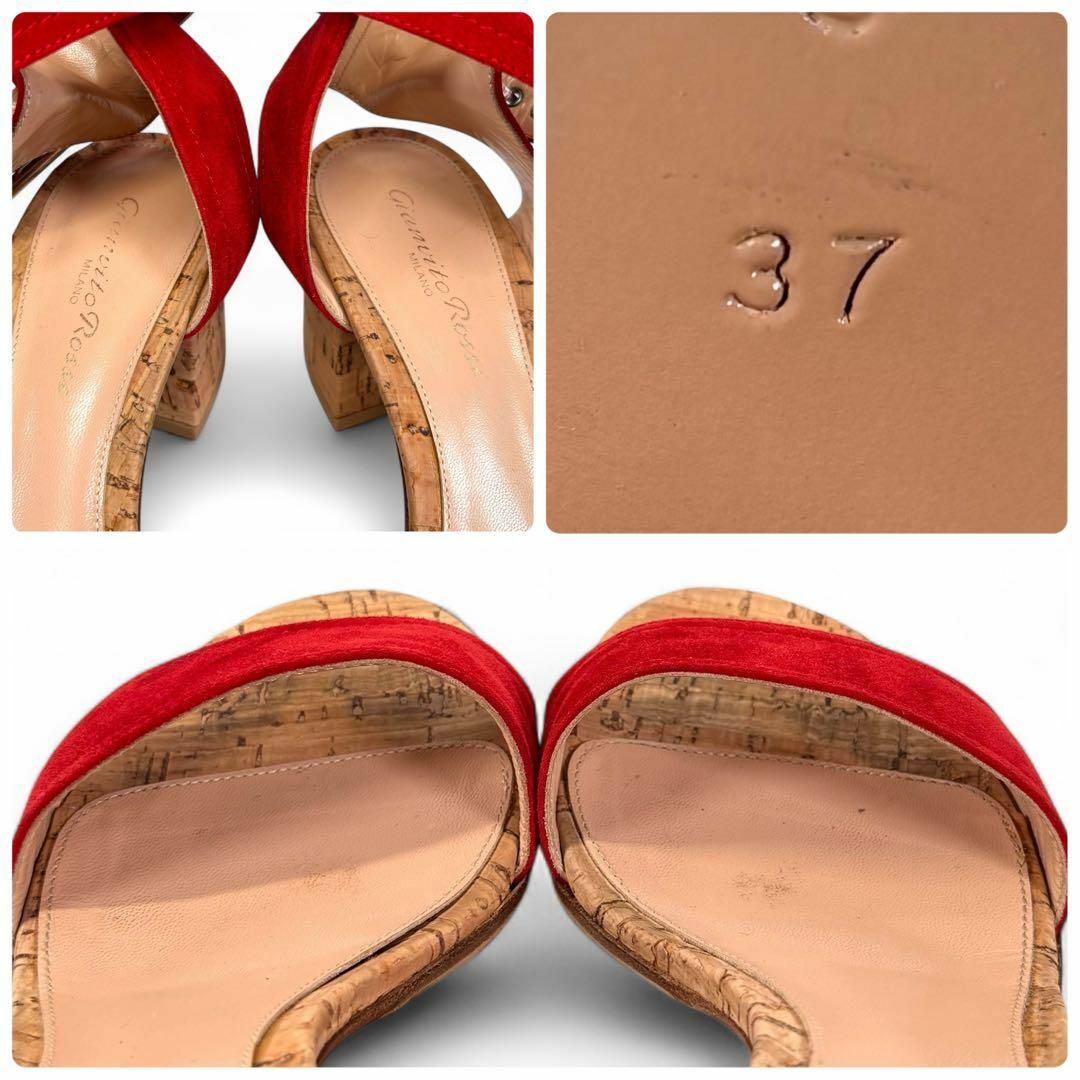 Gianvito Rossi - ジャンヴィトロッシ 37 24 スエード サンダル Gianvito Rossi - ジャンヴィトロッシ 37 24 スエード サンダル