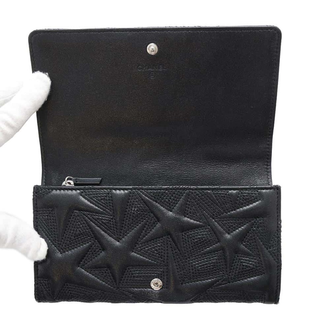 CHANEL - シャネル 長財布 スターエンボス ココマーク CHANEL - シャネル 長財布 スターエンボス ココマーク