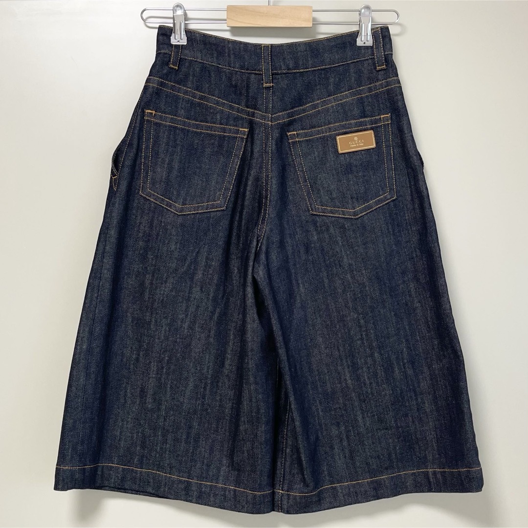 GUCCI - GUCCI デニム キュロット 半ズボン レディース 36 Sの GUCCI - GUCCI デニム キュロット 半ズボン レディース 36 Sの