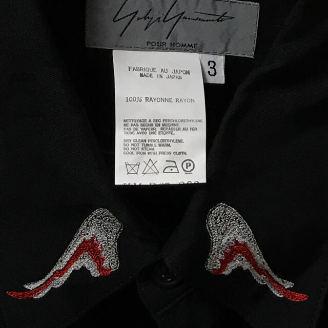 Yohji Yamamoto - しんじ様専用 6/1まで 羽刺繍 シャツ 激レアの Yohji Yamamoto - しんじ様専用 6/1まで 羽刺繍 シャツ 激レアの