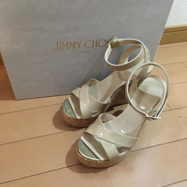 1回のみ使用 ジミーチュウ ウェッジソールサンダル 34 (楽天 1回のみ使用 ジミーチュウ ウェッジソールサンダル 34 (楽天
